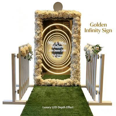 China Multicolor LED Infinity Mirror Photo Booth 3D Infinity Tunnel Mirror Commercial for sale