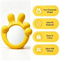 China Cute Palm Mirror PS Mirror Sheet Safe Custom Plastic Mirror For Kindergarten Playhouse Toy for sale