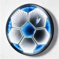 China Blue White LED Infinity Mirror Football Infinity Mirror Light Bar Soccer Gym Cave Decor for sale