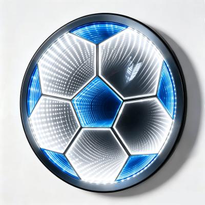 China Blue White LED Infinity Mirror Football Infinity Mirror Light Bar Soccer Gym Cave Decor for sale