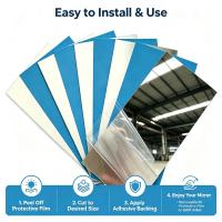 China Silver Polystyrene Mirror Sheet Shatterproof Flexible For Infinity Light Kids Toy for sale