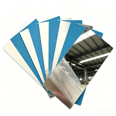 China Silver Polystyrene Mirror Sheet Shatterproof Flexible For Infinity Light Kids Toy for sale