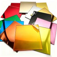 China Wholesale Multi Color Acrylic Mirror Sheet  With Protective Film For Signage Wall Decor Infinity Light Craft Raw Material for sale
