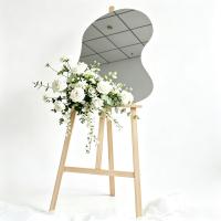 China Irregular Wavy Polystyrene Mirror Sheet Wedding Welcome Sign Customizable for sale