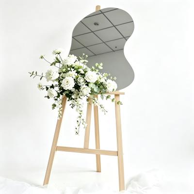 China Irregular Wavy Polystyrene Mirror Sheet Wedding Welcome Sign Customizable for sale