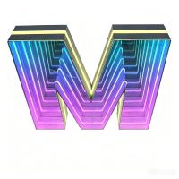 China Customization LED Infinity Mirror Alphabet Infinity Wall Light For Storefront Cafe Salon for sale