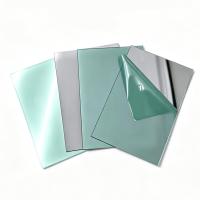 China Wholesale Silver Green PC Mirror Sheet With Peel Off Protective Back Paper Shatterproof Custom Die Cut Raw Material For Wedding Welcome Sign Kids Toy Mirror Material for sale