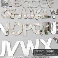 China Acrylic Mirror Alphabet Letters Set DIY Wall Decor Shatterproof Letter Mirror Tiles for sale