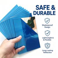 China Wholesale Silver PC Mirror Sheet With Blue Protective Film Custom Die Cut Raw Material For Salon Wedding Wall Decor Wholesale Supplier for sale