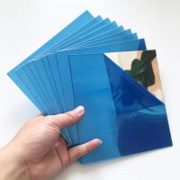 China Wholesale Silver PC Mirror Sheet With Blue Protective Film Custom Die Cut Raw Material For Salon Wedding Wall Decor Wholesale Supplier for sale