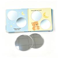 China Wholesale Round PETG Mirror Sheet Shatterproof Safety Plastic Reflective Disc With Protective Film Custom Die Cut Raw Material For Baby Board Book Kids Montessori Toy for sale
