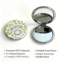 China Vintage Floral Unbreakable Flexible Mirror UV Printing PETG Double Sided Mirror Sheet for sale