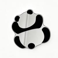 China Panda Shaped Acrylic Mirror Sheet Animal Shaped Mirrors For Kids Bedroom Nursery for sale