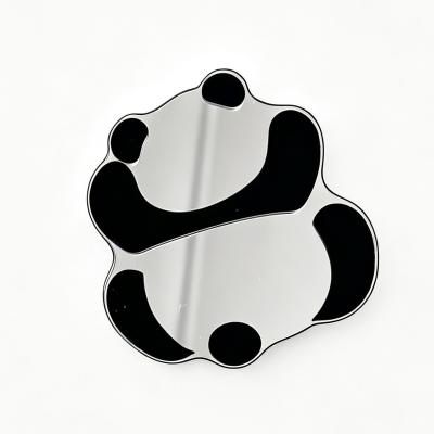 China Panda Shaped Acrylic Mirror Sheet Animal Shaped Mirrors For Kids Bedroom Nursery for sale