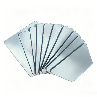 China Rounded Unbreakable Flexible Mirror Silver Rectangle PC Mirror Sheet For Sensory Book for sale