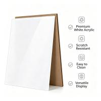 China Customized White Acrylic Sheet UV Printable For Sign Display Stand Wedding Decor for sale