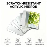 China Wholesale Scratch Resistant Acrylic Mirror Sheet Shatterproof MirrorFor Cosmetic Mirror Bathroom Decor Craft Raw Material for sale