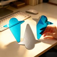 China Ice Cream Cone Shaped PC Half Mirror Sheet For Infinity Light Atmosphere Lamp DIY Craft for sale