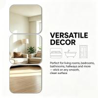 China Wholesale Rounded Rectangle Self Adhesive Acrylic Mirror Tiles Removable Flexible Wall Mirror Stickers Shatterproof Full Body Mirror DIY Combination Wall Decor For Bedroom Entryway Rental House for sale
