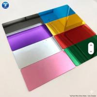 China A4 Frameless Self-Adhesive PMMA Acrylic Mirror Sheet, Multi Color Shatterproof Lightweight DIY Cuttable Wall Mirror For Wedding Backdrop Home Bathroom Decor for sale