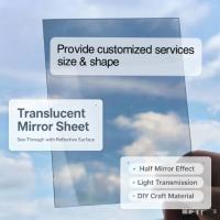China 0.9mm Acrylic Two Way Mirror PMMA Acrylic Sheet For LED Sign And DIY Craft for sale