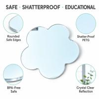 China Flower Shape Unbreakable Flexible Mirror Sensory Toy Lightweight PETG Mirror Sheet for sale