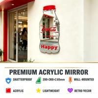 China Irregular Cut Acrylic Mirror Sheet Check In Acrylic Decorative Mirror For Cafe Retail Store for sale