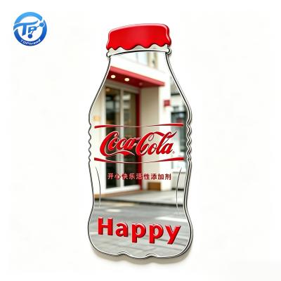 China Irregular Cut Acrylic Mirror Sheet Check In Acrylic Decorative Mirror For Cafe Retail Store for sale