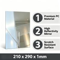 China Hardened Scratch‑Resistant PC Mirror Sheet Anti‑Scratch Shatterproof Plastic Mirror Panel For Cabinet Bathroom Interior Decoration for sale