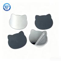 China Cat Shaped Self Adhesive Acrylic Mirror Stickers Back Paint Silver Mirror Sheet Cute Animal Mini Mirror Decals For Phone Case DIY Craft Makeup Decor for sale
