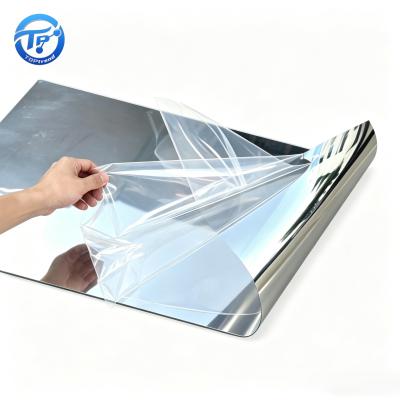 China Flexible PET Silver Mirror Sheet Shatterproof Photo Reflection Board Bendable Plastic Reflective Panel For Product Photography Studio Background & Commercial Display Decor for sale