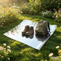 China Flexible PET Silver Mirror Sheet Shatterproof Photo Reflection Board Bendable Plastic Reflective Panel For Product Photography Studio Background & Commercial Display Decor for sale