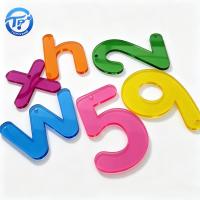 China Translucent Tinted Colored Acrylic Letters Numbers Math Symbols Laser‑Cut Acrylic Cutouts With Hanging Hole For Kids Light Table Sensory Play Preschool DIY Craft for sale