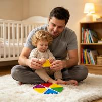 China Translucent Colored Acrylic Tangram Puzzle Set Laser‑Cut Geometric Shape Blocks Kids Light Table Sensory Toy Preschool Early Education Teaching Aid for sale