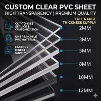 China Custom Clear Flexible Rigid PVC Sheet Plastic Board 1mm 2mm 3mm 5mm 10mm Anti Scratch Transparent PVC Plate for Signs and Crafts for sale