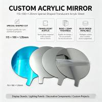 China Paddle Tabbed Acrylic Two Way Mirror Die‑Cut Half Mirror For STEM Educational Kit DIY Art Craft for sale