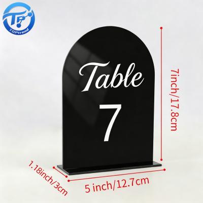 China Acrylic Table Number Signs White Black Gold Clear Wedding Table Numbers for Party Event Decoration Customizable for sale