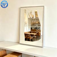 China Custom UV Printing Rectangular Aluminium Frame Mirror Desktop Table Mirror Wall Decor Mirror for Interior Use for sale