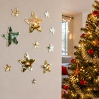 China Wholesale PET Star Shape Self Adhesive Mirror Pentagram Sticky Back Mirror DIY Decorative Plastic Mirror Sheet for sale