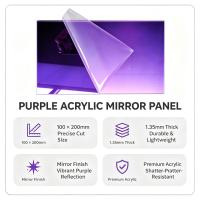 China 100×200×1.35mm Purple Mirror Acrylic Sheet, High‑Gloss Metallic Violet PMMA Mirror Panel Shatter‑Proof For Wedding Craft Toy Art Decoration for sale