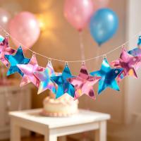 China Star Mirror PET Decorative Cutouts 70×70×1.88mm Metallic PET Confetti For Birthday Festival Hanging Ornament for sale