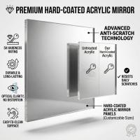 China Custom Hard Coated Acrylic Mirror Sheet Scratch Resistant PMMA Single Sided Mirror with Self Adhesive Backing for Home Decor for sale