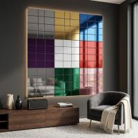 China Promotional Eco-friendly Colored Acrylic Mirror Wall Decor  Self-Adhesive Plastic Mirror Panels for sale