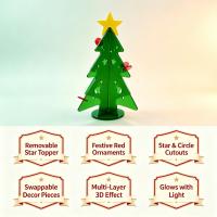 China DIY Self‑Assembly Transparent Color Acrylic Christmas Tree Laser Cut Acrylic Xmas Tabletop Decor Ornament for sale