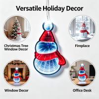 China Custom Mini 3D Tunnel Effect Acrylic Abyss Light Christmas Tree LED Hanging Pendant Wholesale for sale