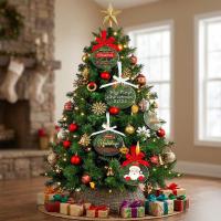 China Blank Clear Round Acrylic Christmas Ornament Blanks DIY Transparent Hanging Tag for Custom Printing for sale
