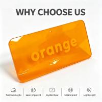 China Custom Laser Engraved Colored Transparent Acrylic Sign Personalized Logo Text Hanging Acrylic Plaque for sale