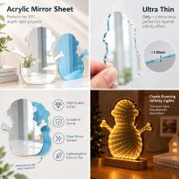 China Custom Snowman Shaped Two‑Way Acrylic Mirror Laser Cut Semi‑Transparent Acrylic Mirror Sheet for Christmas Decor for sale