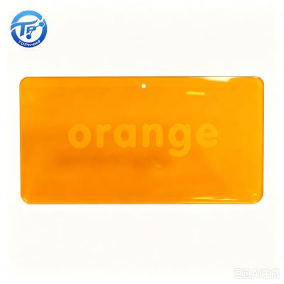 China Custom Laser Engraved Colored Transparent Acrylic Sign Personalized Logo Text Hanging Acrylic Plaque for sale