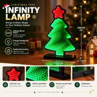 China Christmas Tree Infinity Mirror Abyss Light 3D Tunnel LED Night Light Acrylic Table Lamp for Xmas Home Decor Gift for sale